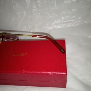 Cartier | Accessories | Cartier Wire Gold Sunglasses Diamond Cut Lenses ...